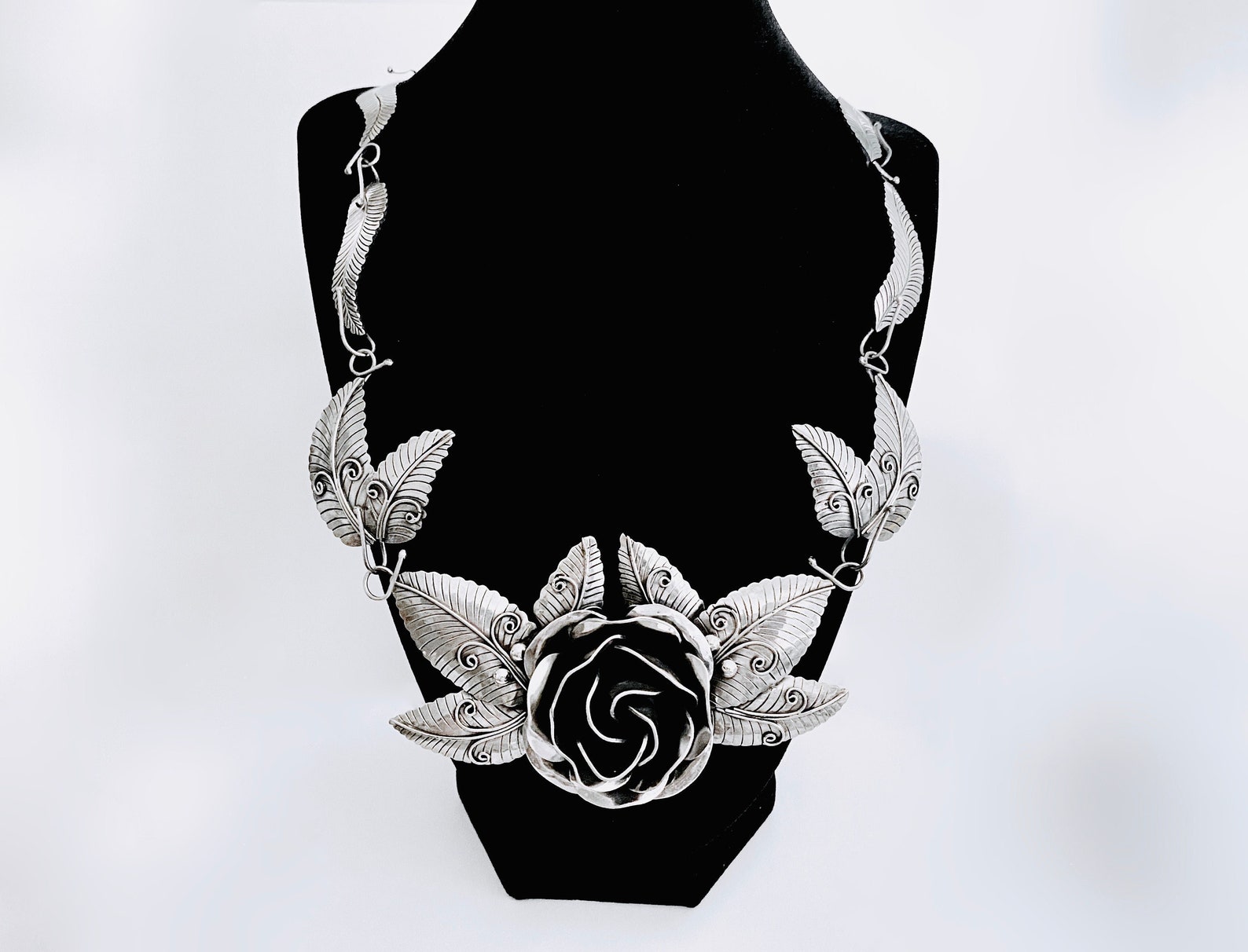 Unique Artisan Sterling Silver Necklace and Earrings Mexico - Etsy