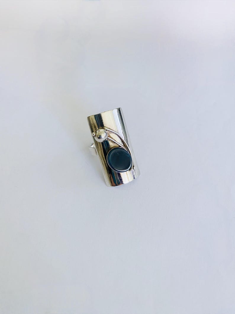 Israeli Artisan Avi Soffner Modernist Ring, Solid Sterling Silver ...