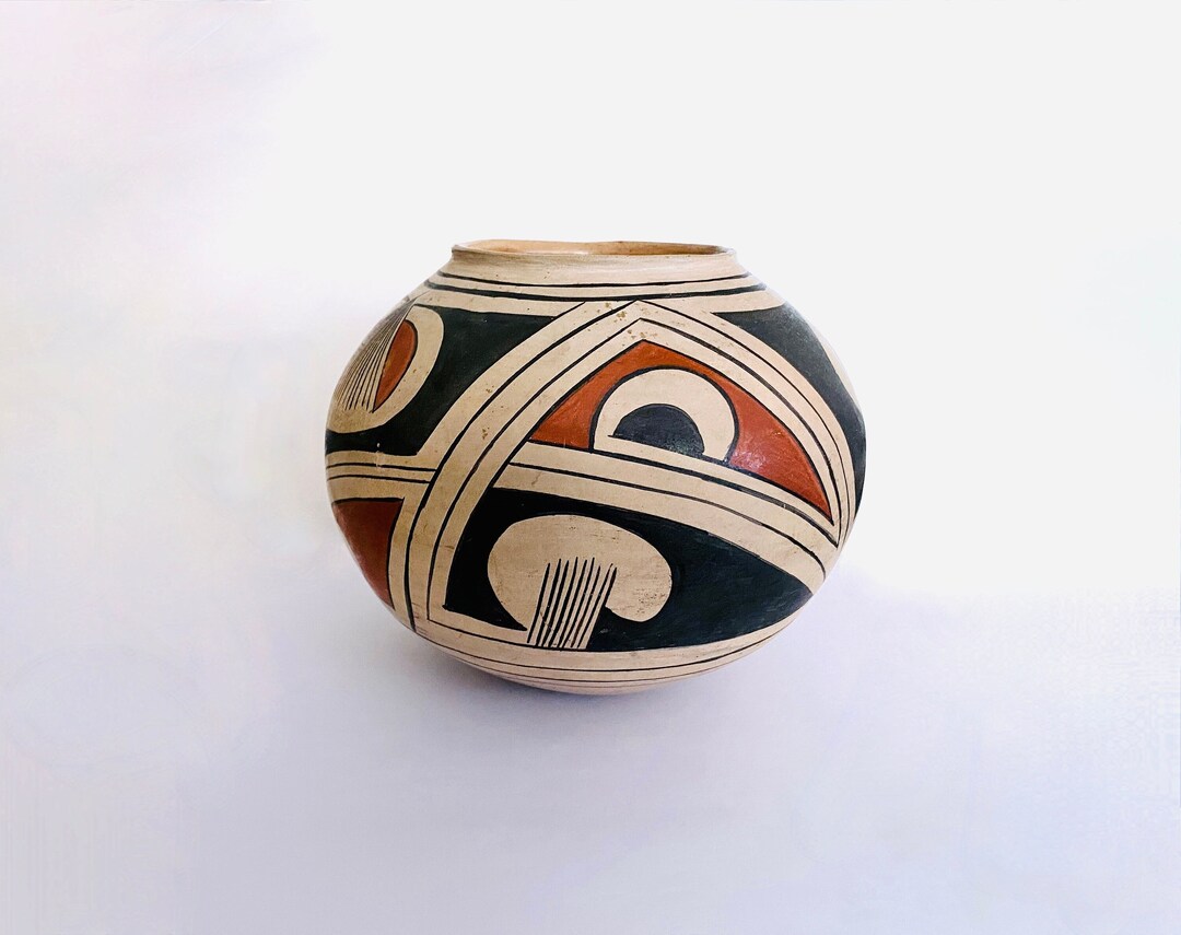 Signed Emeterio Ortiz R. Pottery Bowl With Pottery Fragments Inside ...