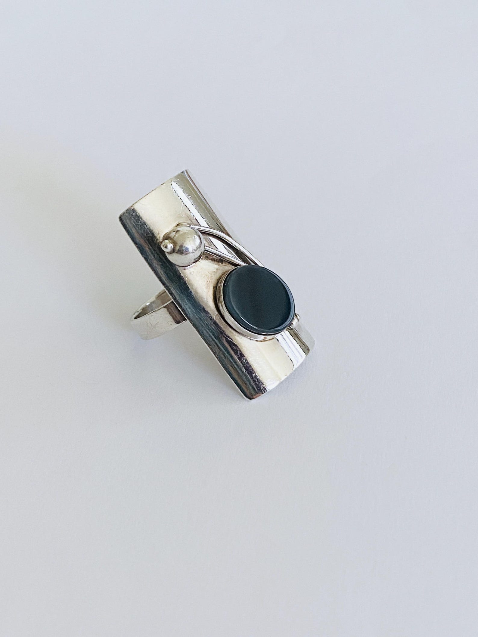 Israeli Artisan Avi Soffner Modernist Ring, Solid Sterling Silver ...