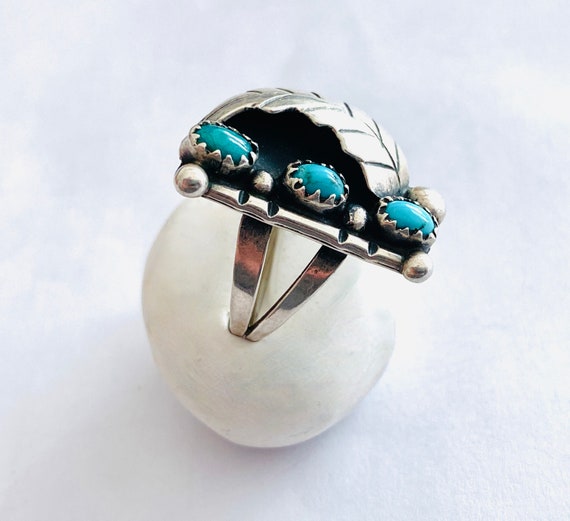 Vintage Navajo Sterling Silver Ring, Handcrafted IHMS… - Gem