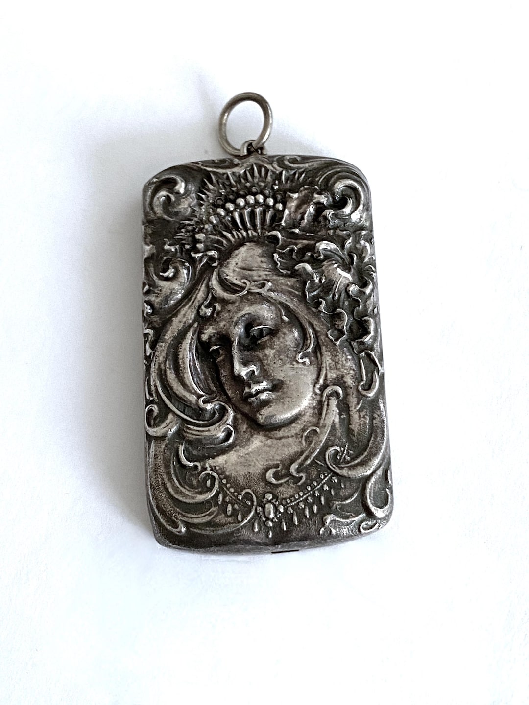 Beautiful Henryk Winograd Fine Silver Repousse Art Nouveau Pendant ...