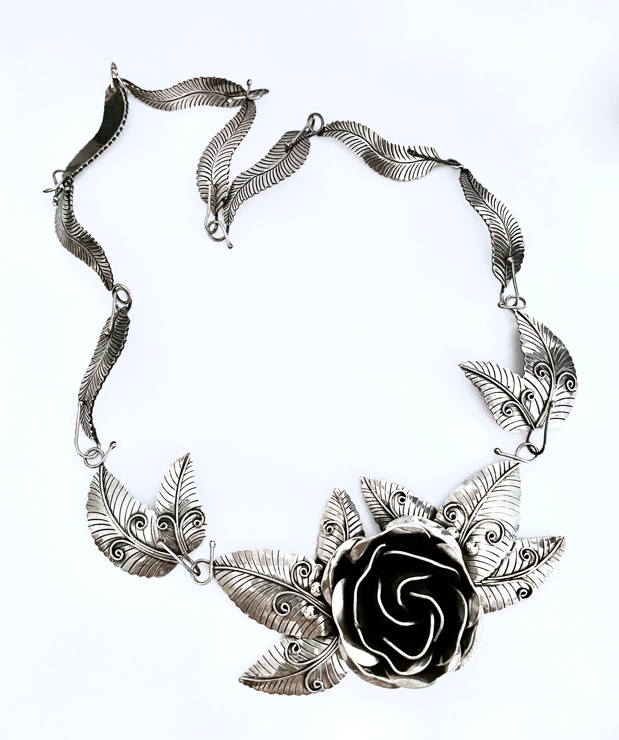 Unique Artisan Sterling Silver Necklace and Earrings Mexico - Etsy
