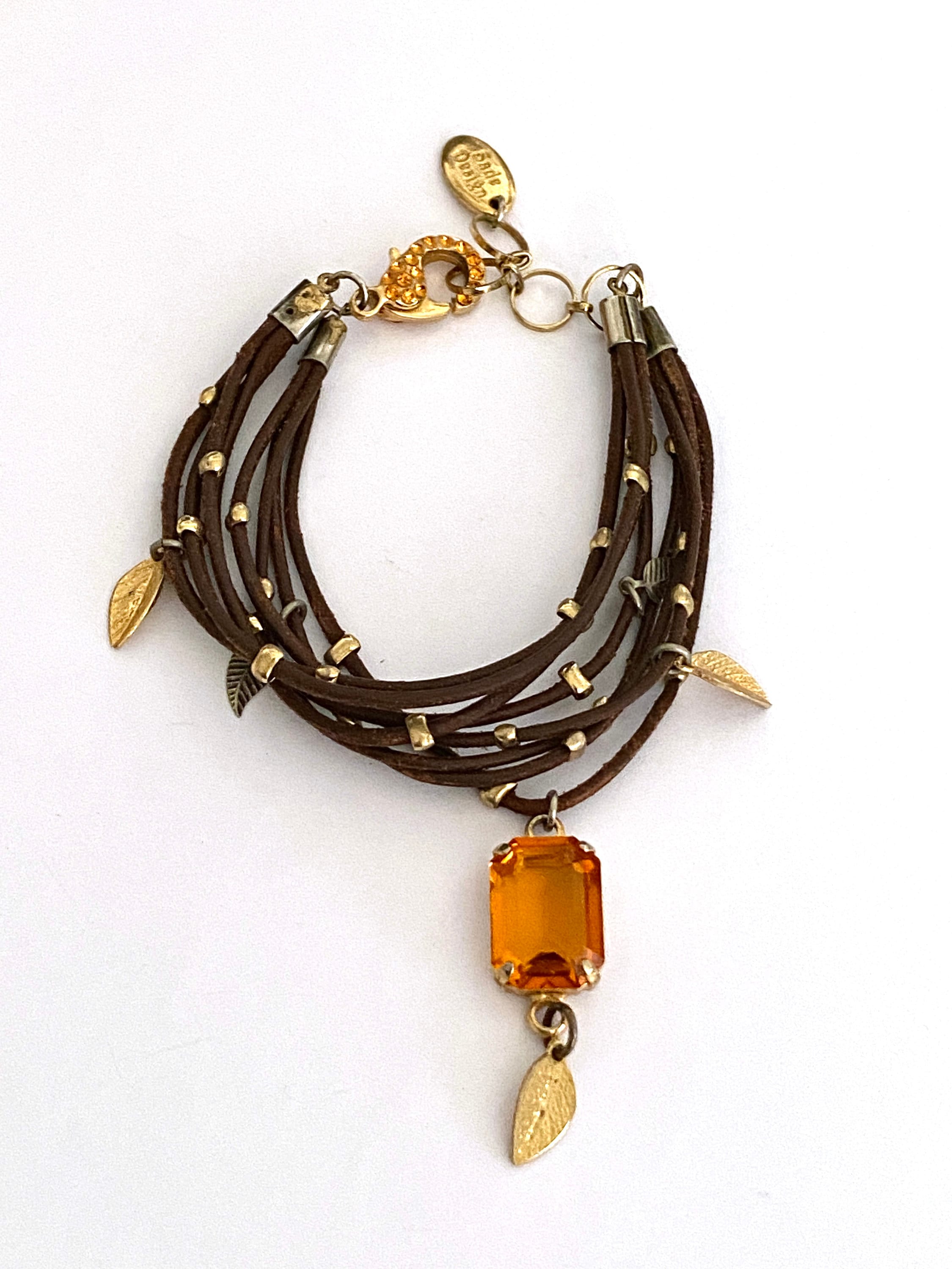 Unique "sade Design" Multi Strand Bracelet, Eight Strands of Leather ...