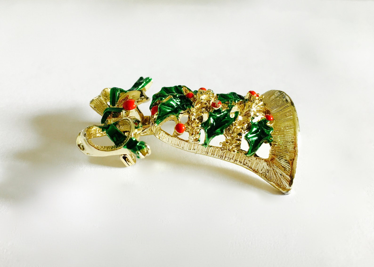 Vintage gerry's Signed Christmas Bell Brooch - Etsy