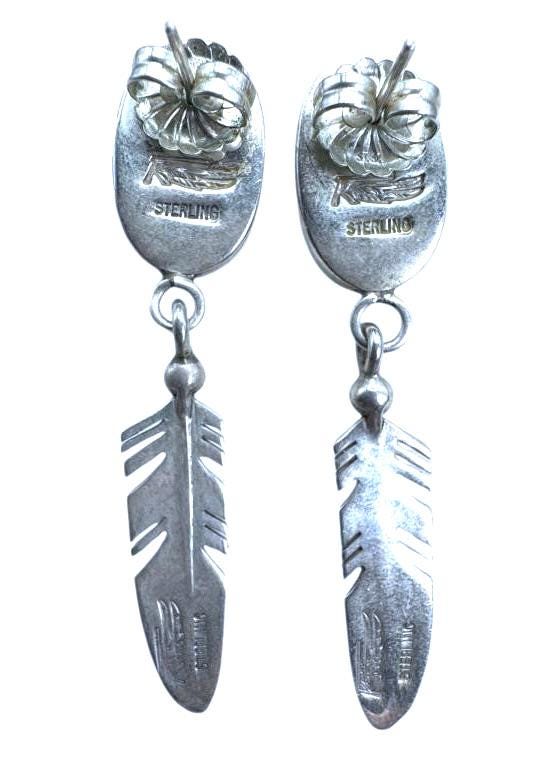 Navajo Ray Tracey and Knifewing Segura Black Onyx Inlay Sterling Silver ...