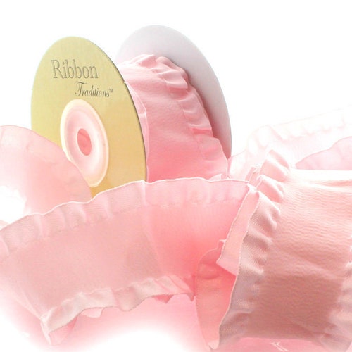 1.5 Satin Double Ruffle Ribbon Red Choose 3 or 25 - Etsy