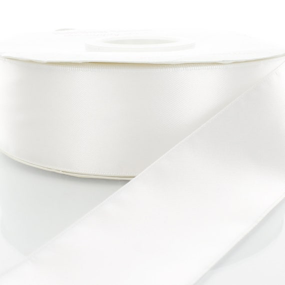 White Double Face Satin Ribbon Choose Width / Length - Etsy