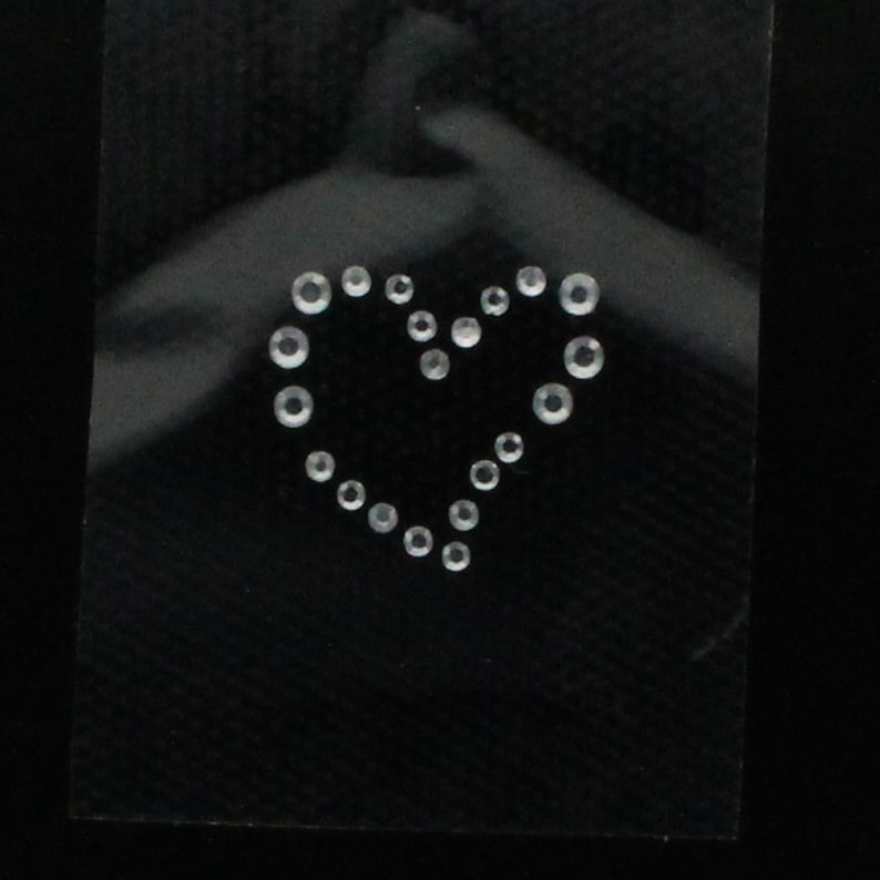 Hotfix Rhinestone Iron on Heat Transfer Motif Small Heart - Etsy