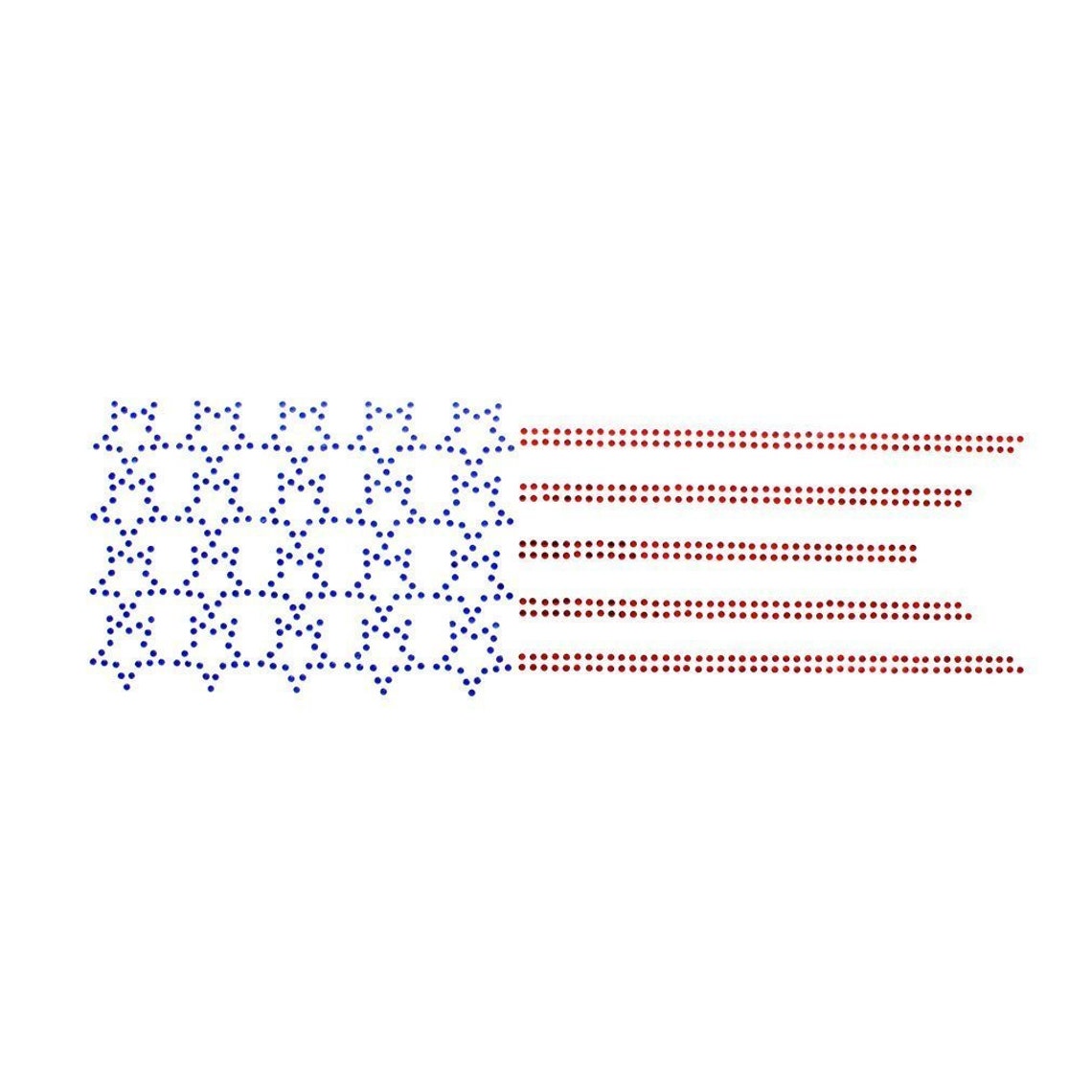 USA Flag Hotfix Rhinestone Heat Transfer Hair-bow Strip - Choose Width ...