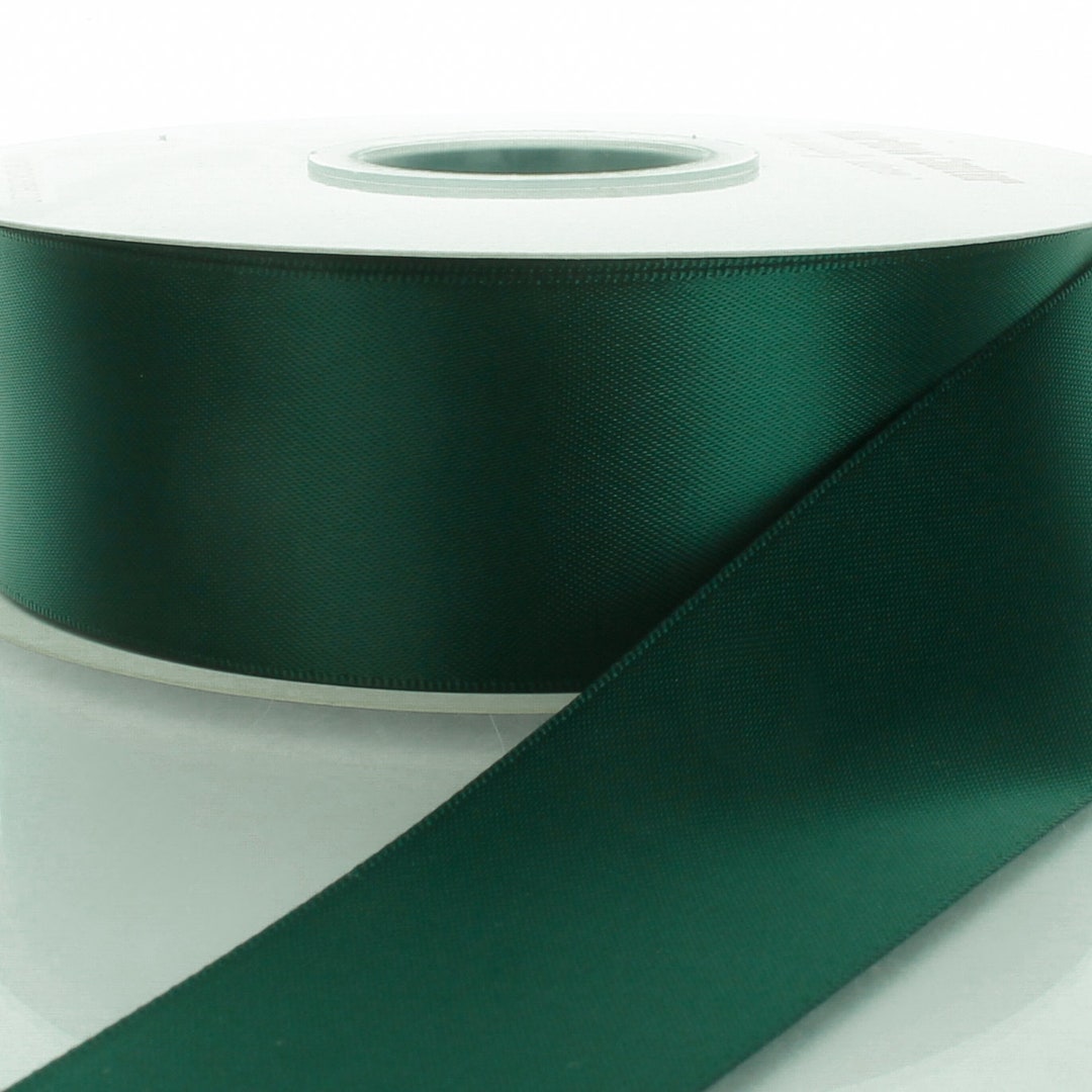 Hunter Green Double Face Satin Ribbon - Choose Width / Length - Etsy