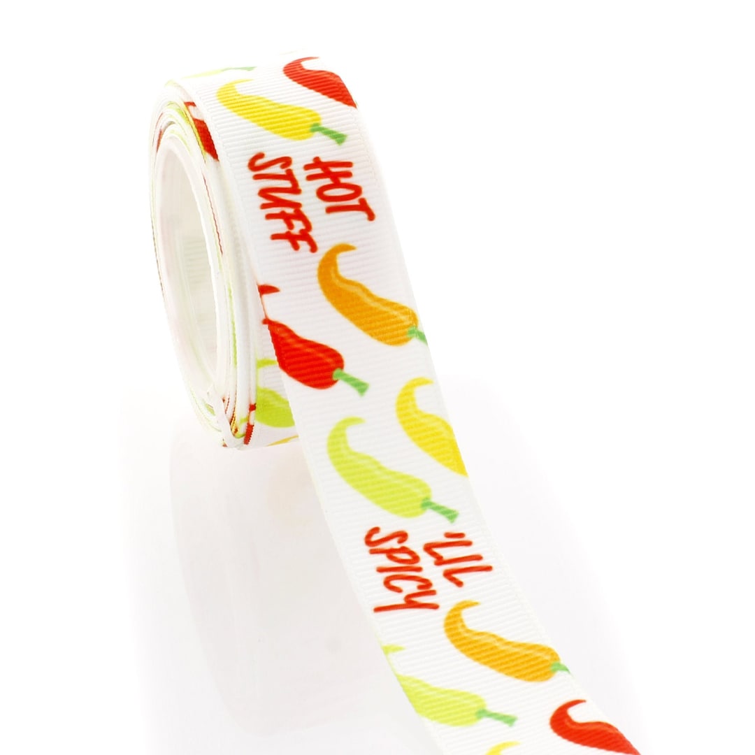 7/8 Inch Hot Stuff Peppers Grosgrain Ribbon Choose Length - Etsy