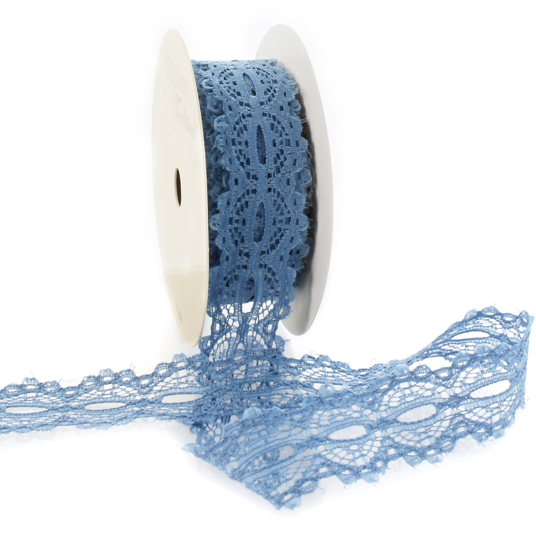 7/8" Vintage Blue Lace Ribbon Hole French Trim Choose Length - Etsy