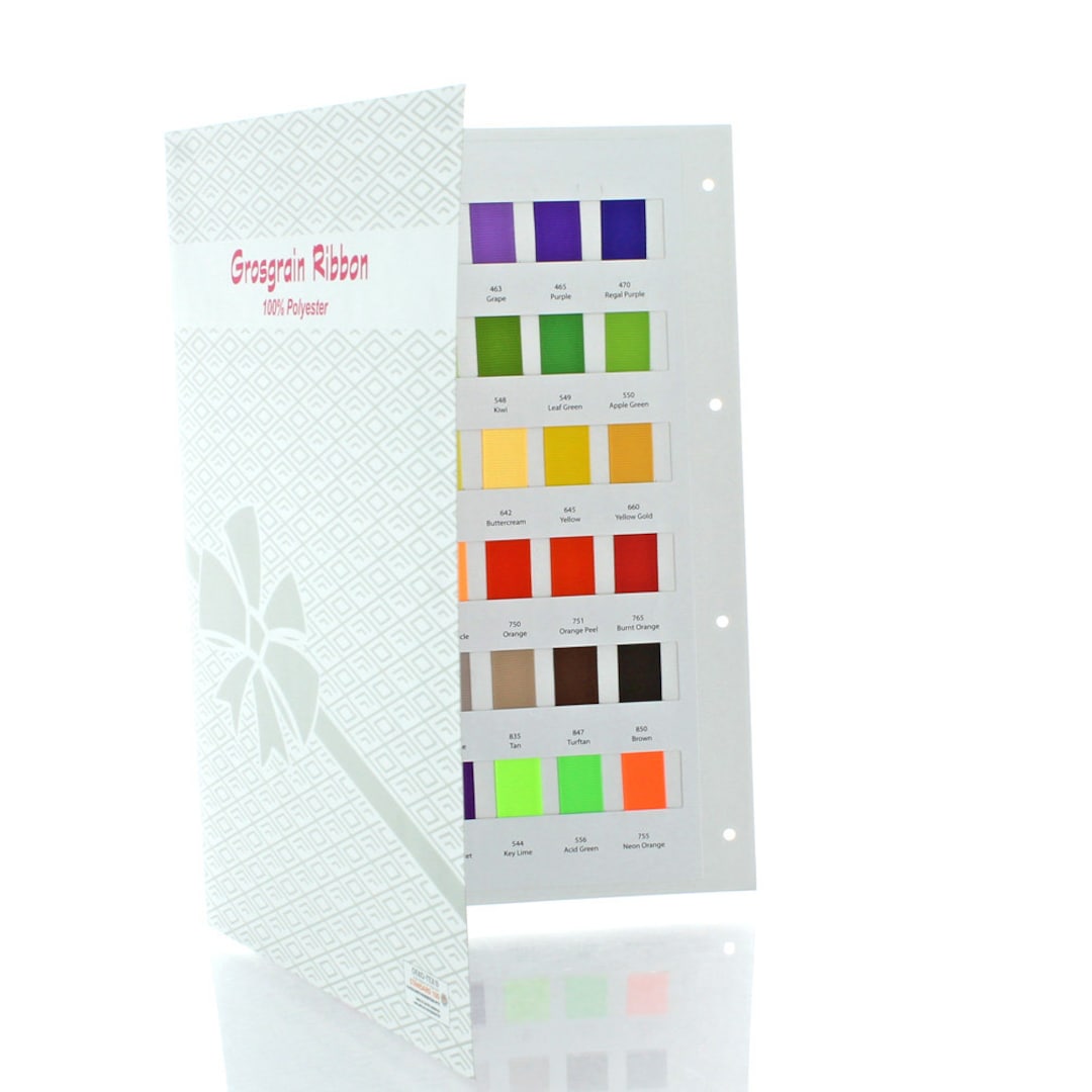 HBC Ribbon Color Card Choose HBC Grosgrain or HBC Double Faced Satin - Etsy