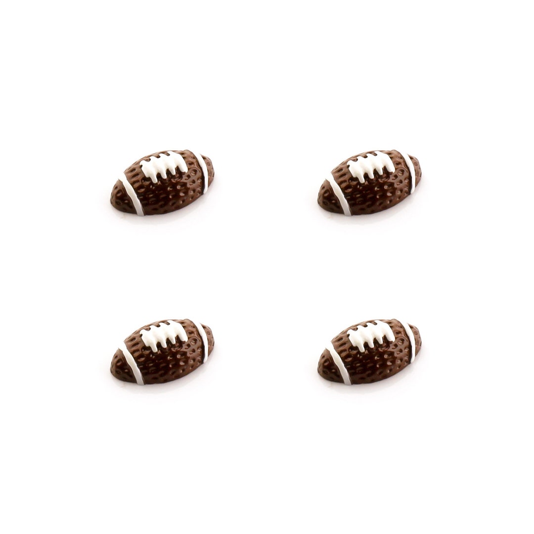 Football Flatback Resin Craft Embellishment Deco-resins (4 Pcs) - Etsy