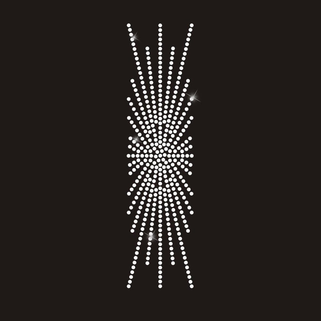 Starburst Hotfix Rhinestone Transfer Cheer Bow Strip - Choose Width - Etsy