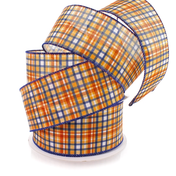 Plaid Wired Ribbon - Etsy
