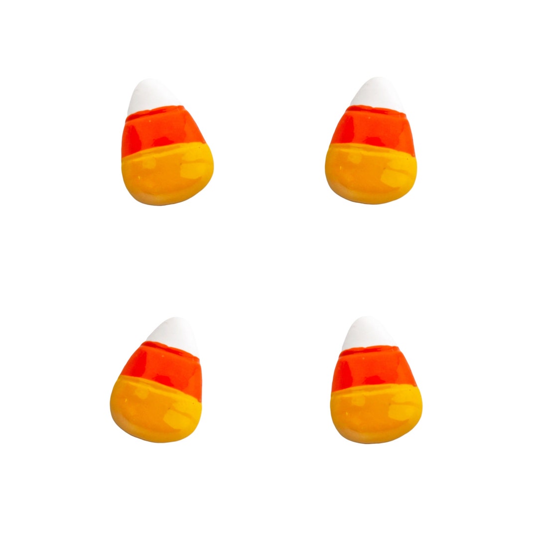 Fall Candy Corn Flatback Resin Craft Embellishment Deco-resins (4 Pcs ...