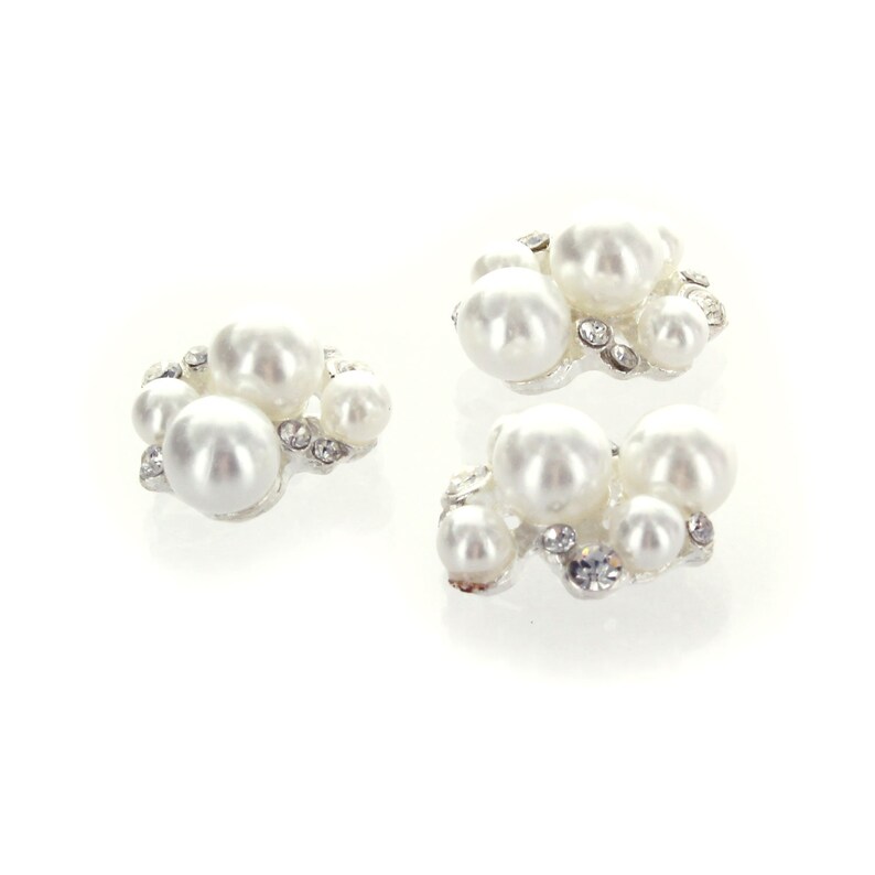 Jewel Studded Pearls Embellishment Centers White Choose 3 - Etsy UK