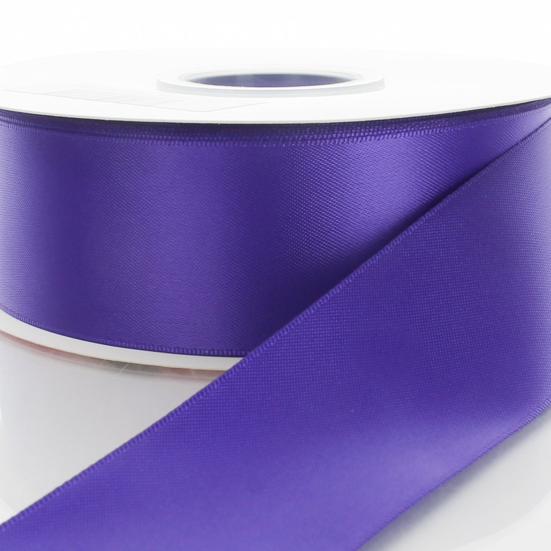 Regal Purple Double Face Satin Ribbon - Choose Width / Length - Etsy