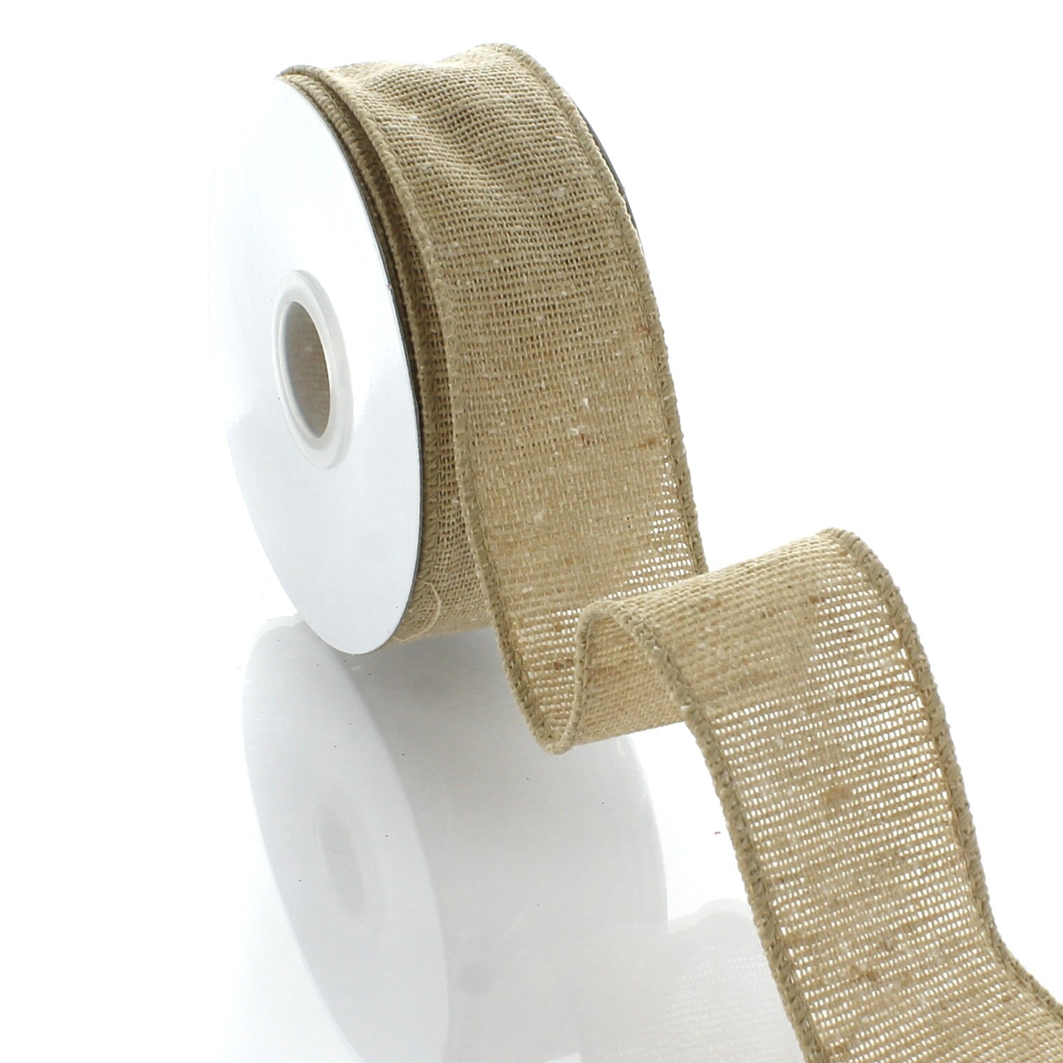 Natural Wired Cotton Burlap Ribbon Florist Rustic Wedding Fall Country ...