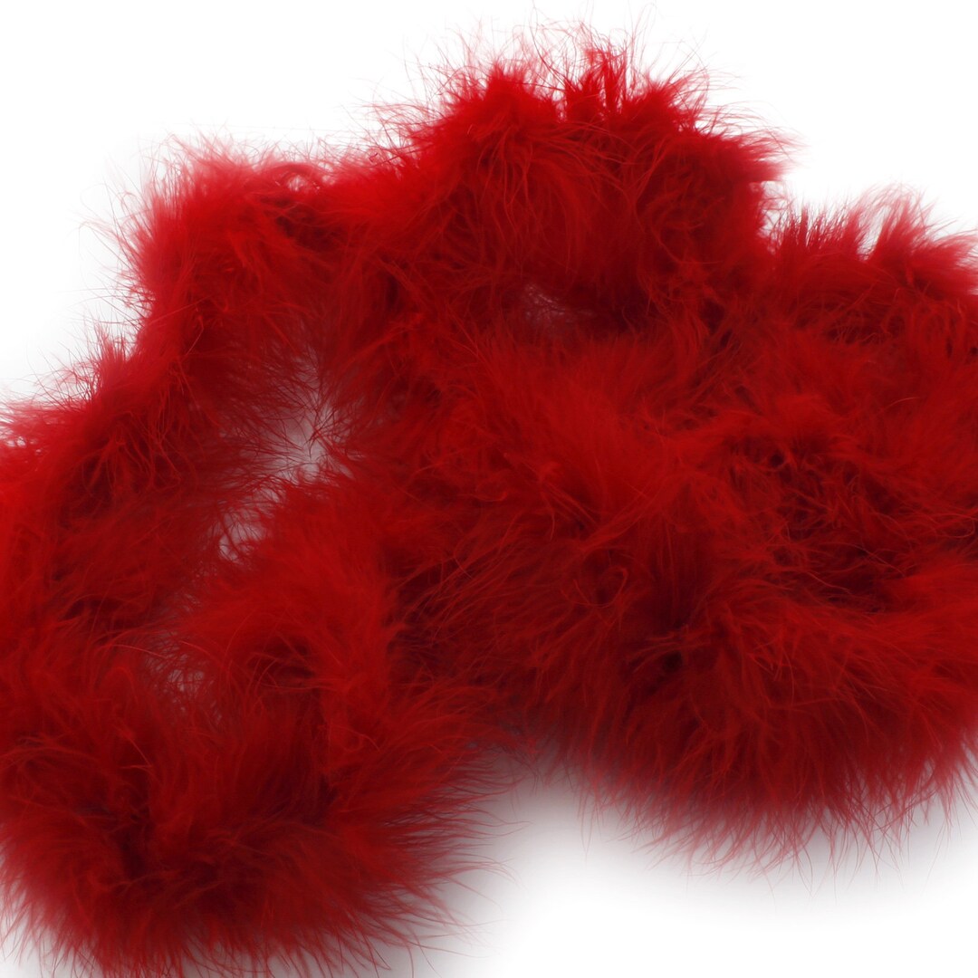 Red Marabou Feather Boa 2 Yards (6 Feet) - Etsy