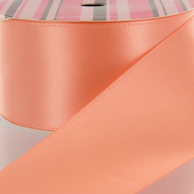 Peach Double Face Satin Ribbon Choose Width / Length | Etsy