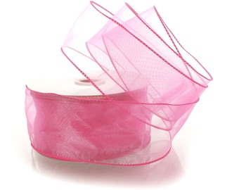 Pink Wired Ribbon - Etsy