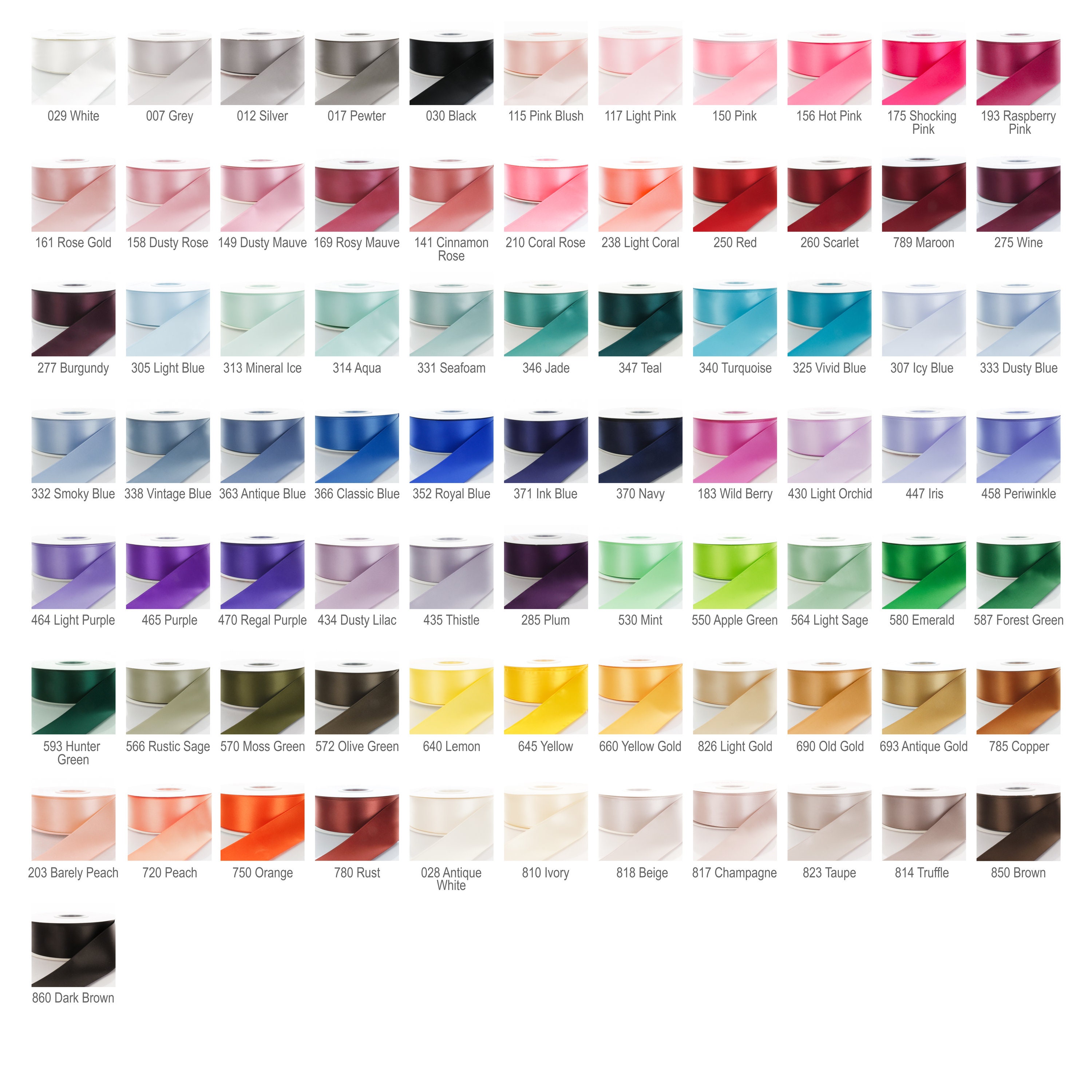Silver Double Face Satin Ribbon - Choose Width / Length - Etsy