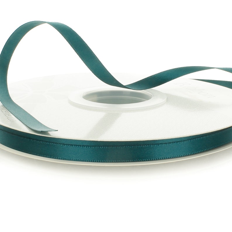 Teal Double Face Satin Ribbon Choose Width / Length - Etsy