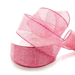 Wired Burlap Ribbon 2.5 Inch Rustic Country Farmhouse Solid Colors #40 ...