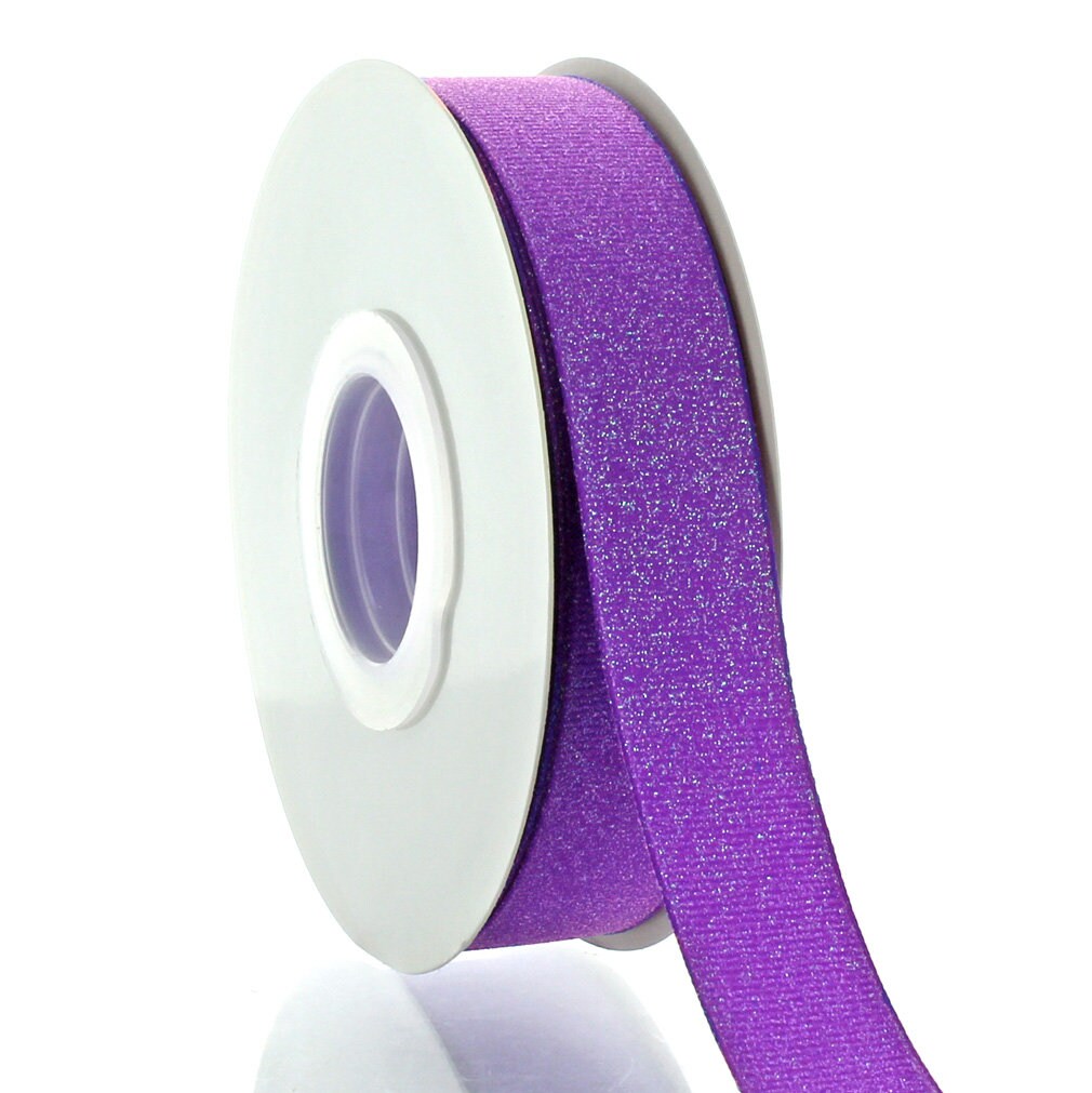 Hot Pink Dazzle Glitter Grosgrain Ribbon Choose Width / | Etsy