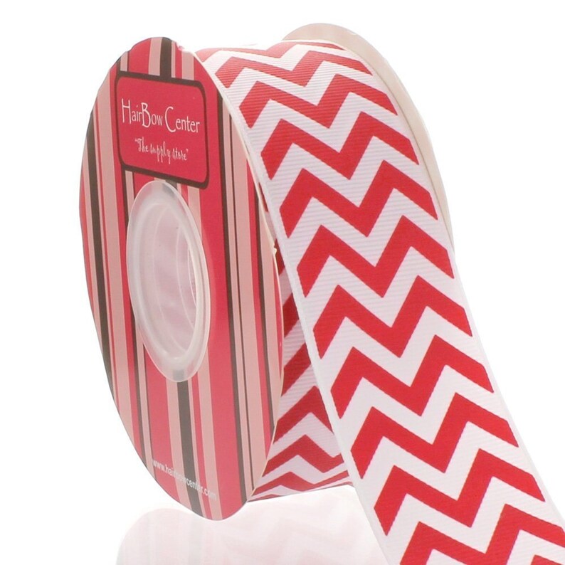1.5" Red Chevron Zigzag Grosgrain Ribbon - Choose Length - Etsy