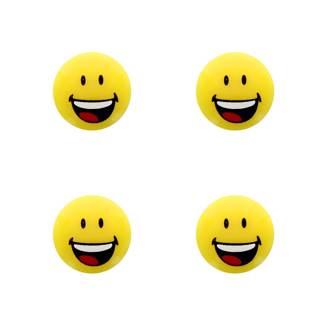 Smile Emoticon Flatback Resin Craft Embellishment Deco-resins (4 Pcs ...
