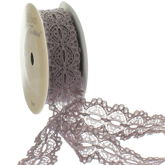 7 8 Cocoa Brown Ribbon Hole Lace Trim Choose Length Etsy UK