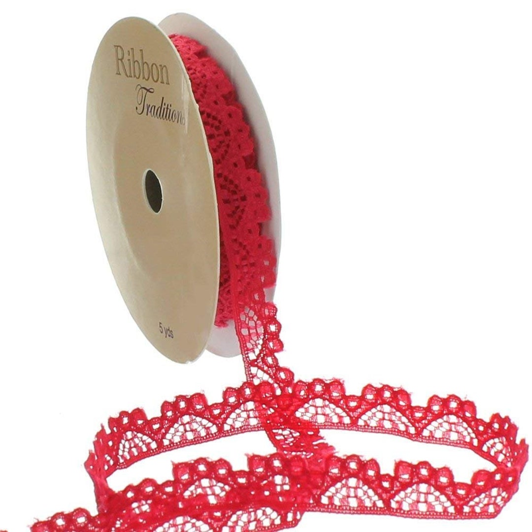 3/8 Vintage French Lace Ribbon Trim Red Choose - Etsy