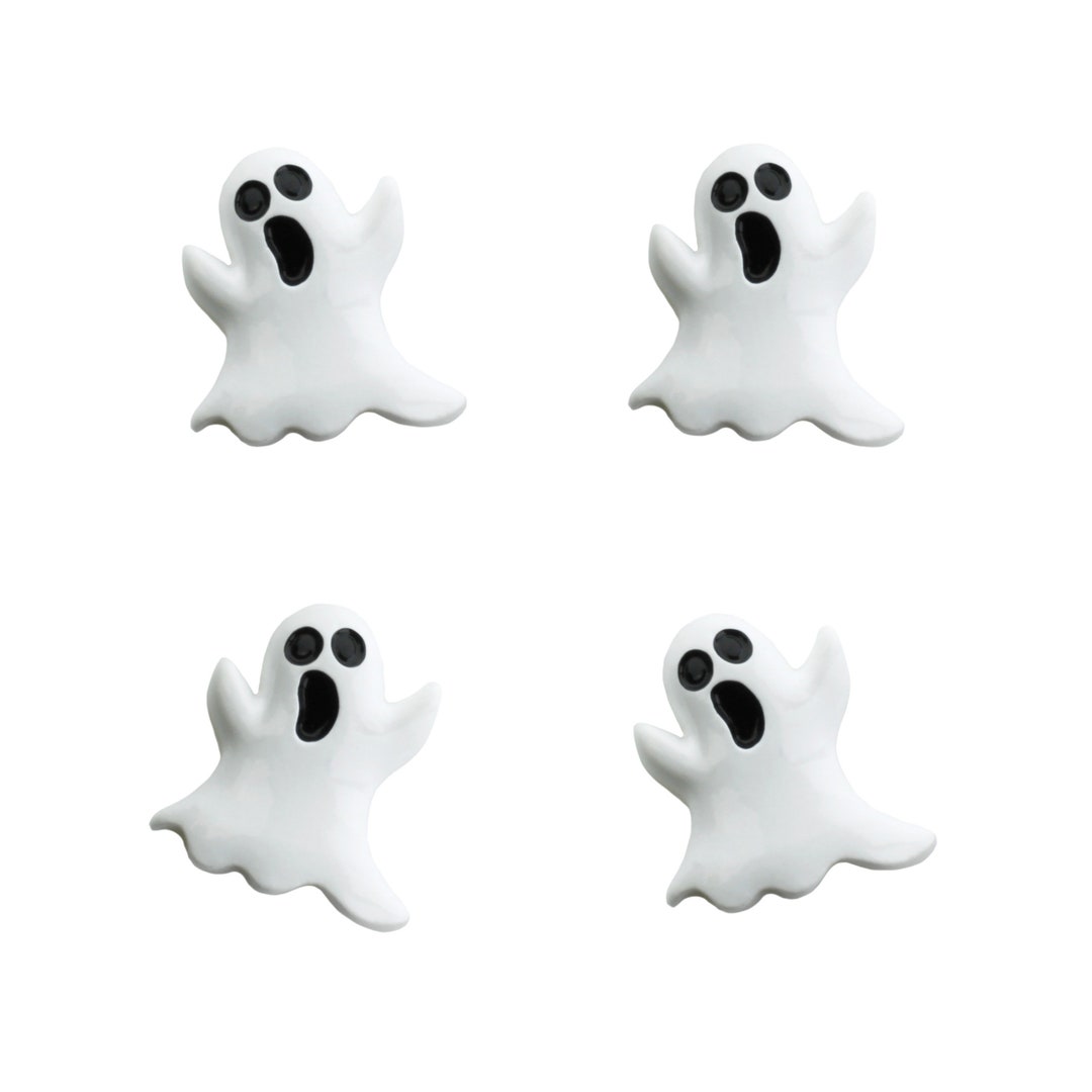 Halloween Ghost Flatback Resin Craft Embellishment Deco-resins (4 Pcs ...
