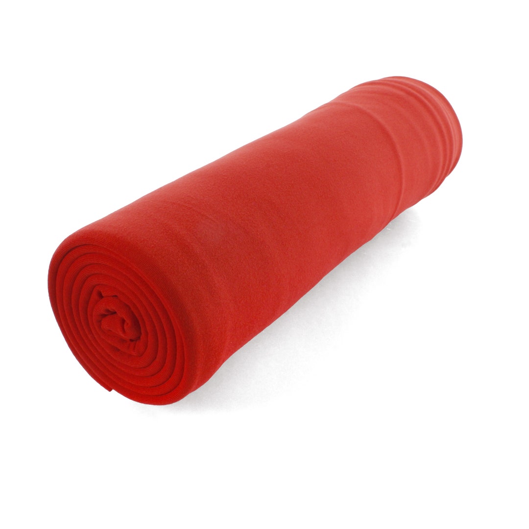 Solid Red DBP 4-way Stretch Fabric Double Brushed Polyester by the 1/2 ...