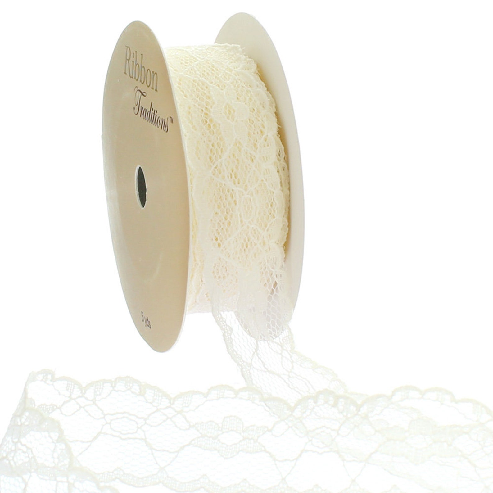 1 Vintage Scalloped Edge Lace Ribbon Trim Ivory - Etsy