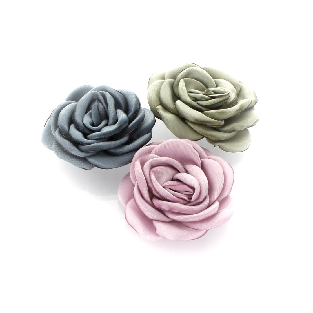 1.75" Small Singed Edge Rose Shabby Fabric Flowers Choose Colors - Etsy