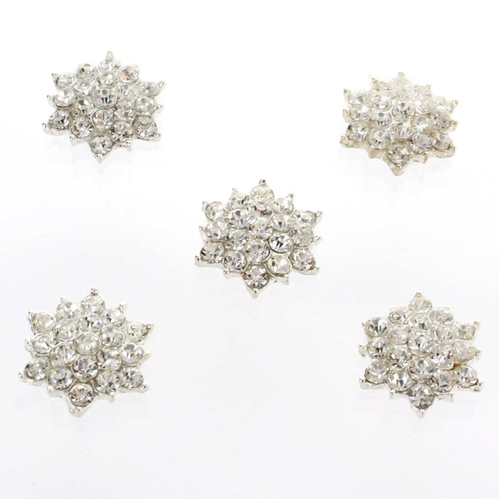 Small Starburst Rhinestone Embellishment Centers - Choose 3 or 12 Pcs ...