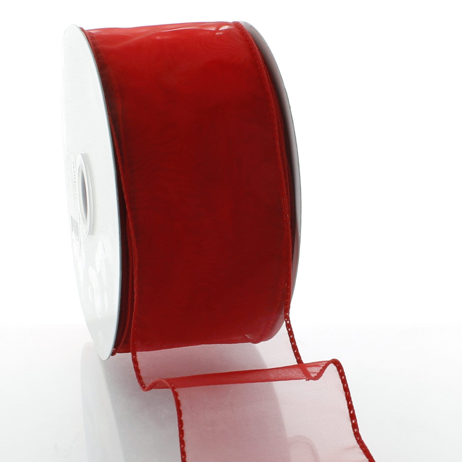 Red Sheer Organza Wired Ribbon #40 #9 2.5" 1.5" Wedding Floral Florist ...