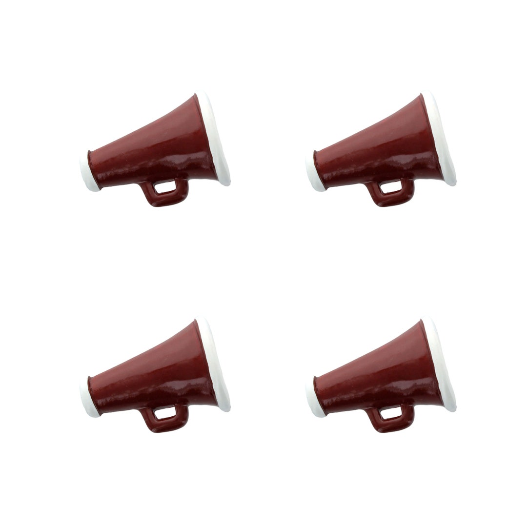 Maroon Burgundy Cheer Megaphone Flatback Resin Craft Embellishment Deco ...