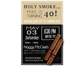 Cigar invitation | Etsy