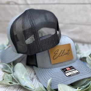 Custom Trucker Hat/custom Leather Patch Trucker Hat/trucker Hat With ...