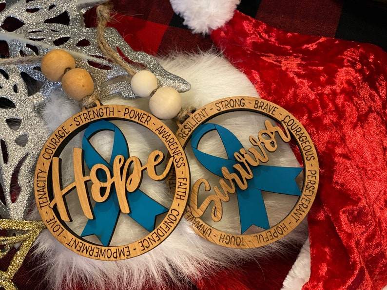 Cancer Awareness Ornament/cancer Fighter Ornament/cancer Hope - Etsy