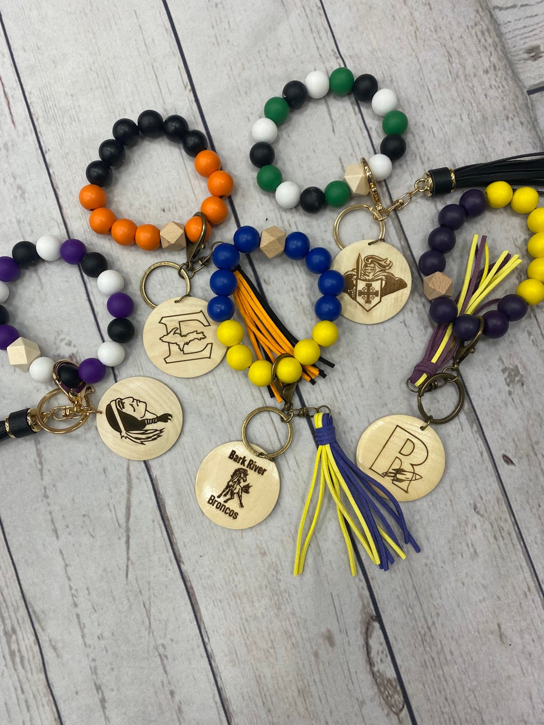 Personalized Wristlet/personalized Keychain/custom Engraved - Etsy