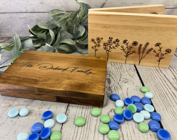 Mancala Board - African Stone Game -engraved Floral Wood - Flower Girl ...