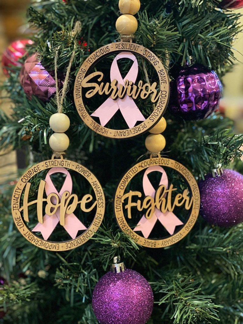 Cancer Awareness Ornament/cancer Fighter Ornament/cancer Hope - Etsy