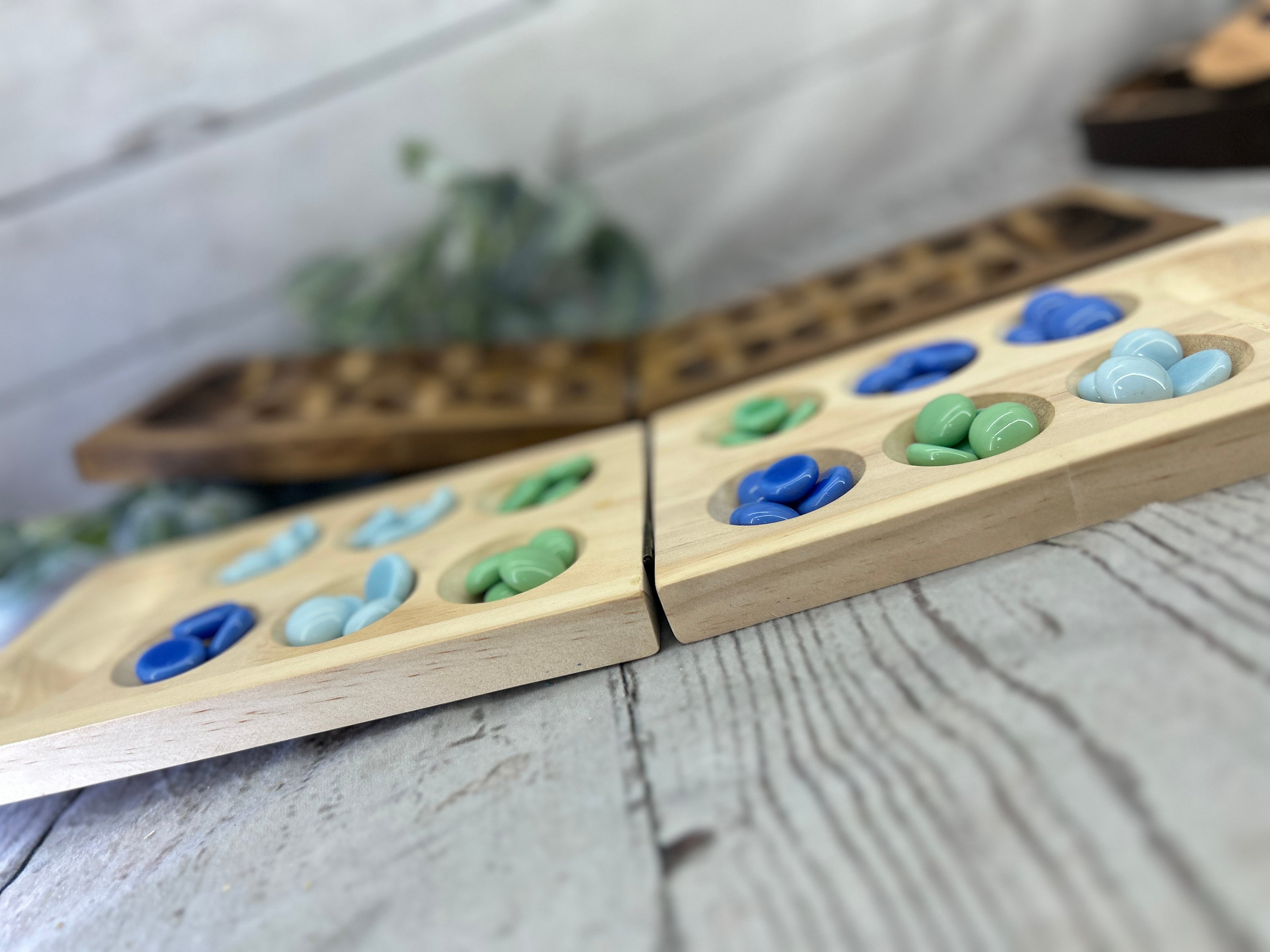 Natural Wood Mancala Game, Personalized Board Game, Birthday Gift for ...